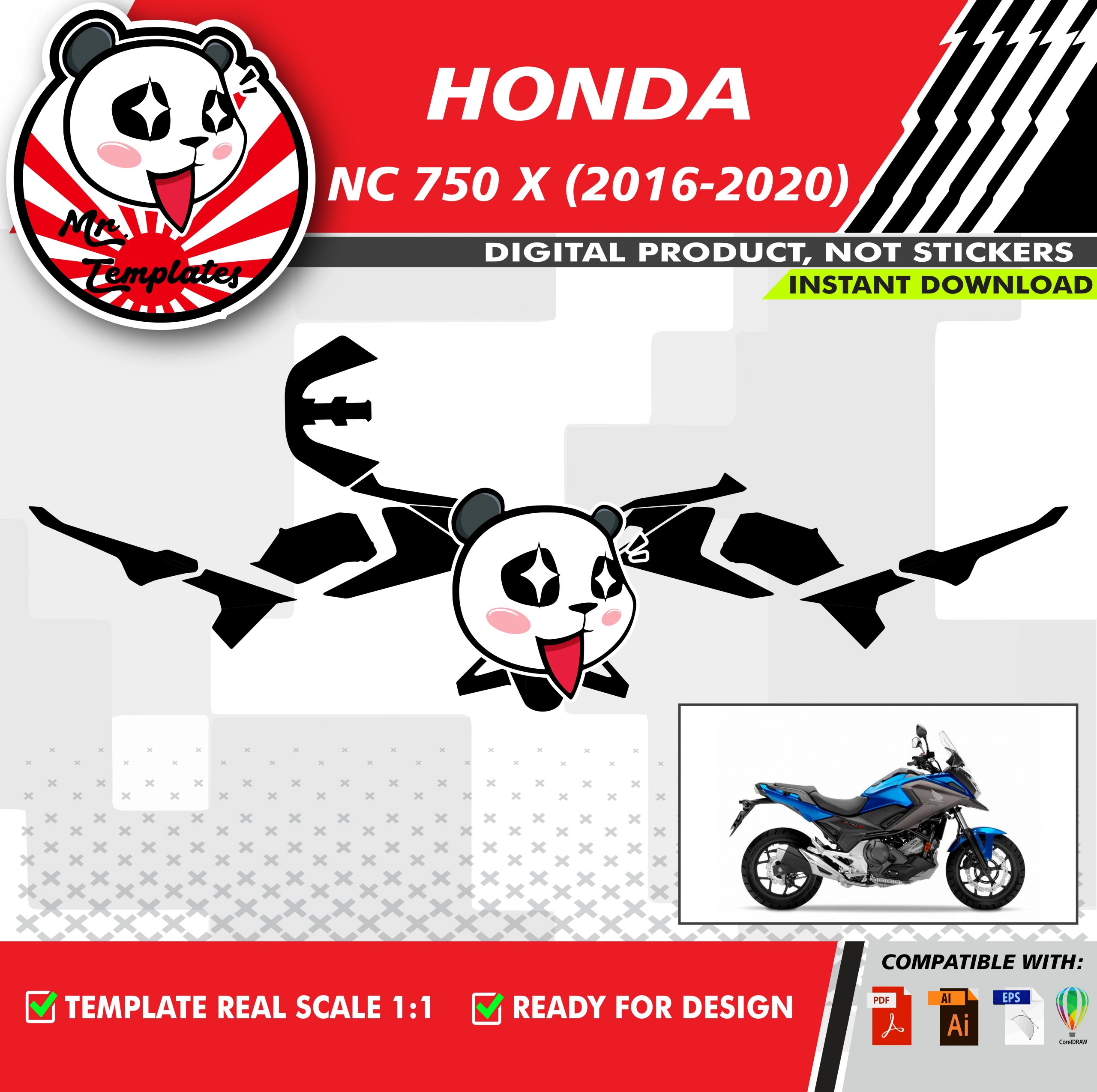 TEMPLATE HONDA NC 750 X | MOTOPROTEMPLATES