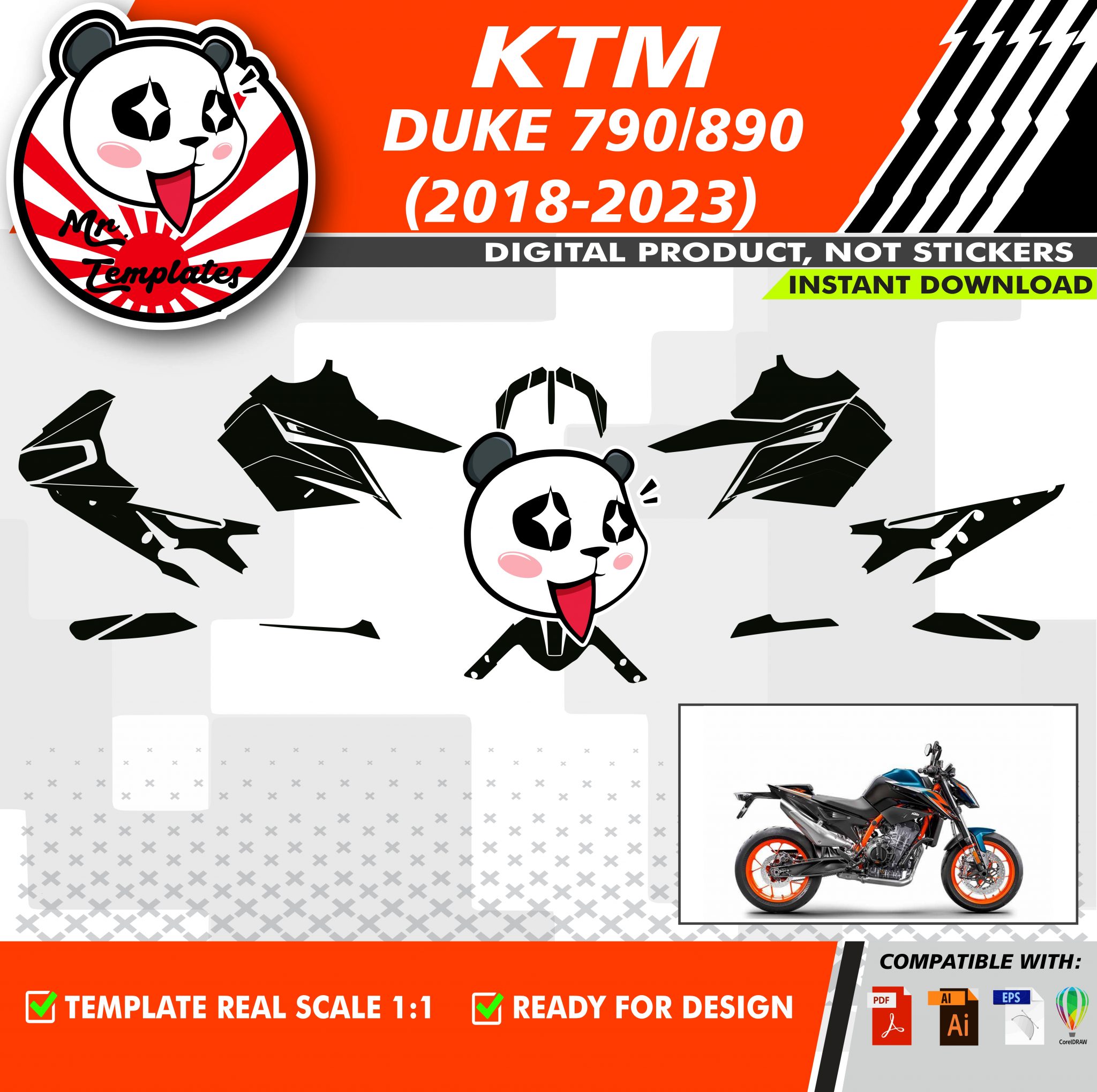 TEMPLATE KTM DUKE 790-890 | MOTOPROTEMPLATES