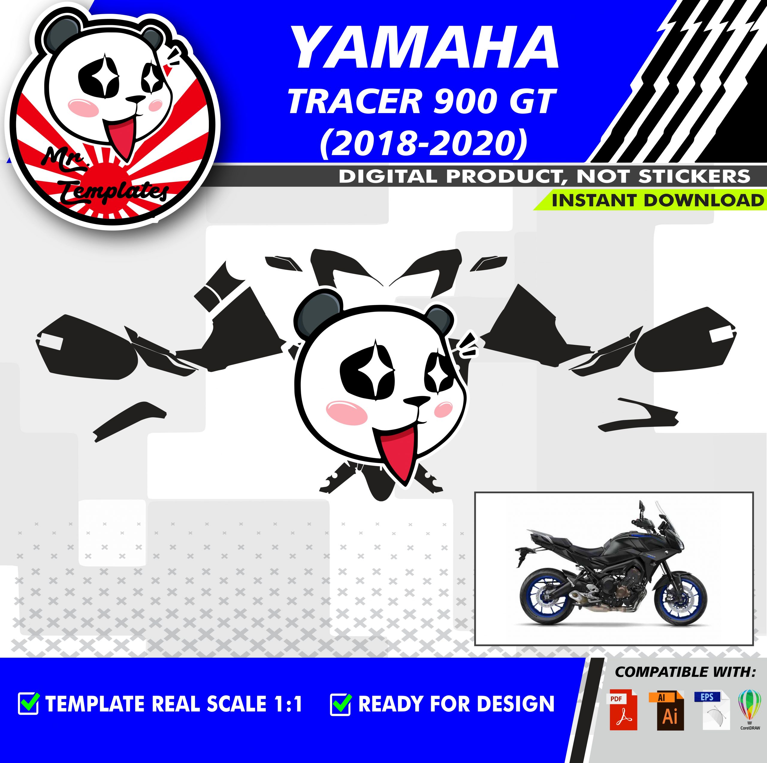 TEMPLATE YAMAHA TRACER 900 GT | MOTOPROTEMPLATES