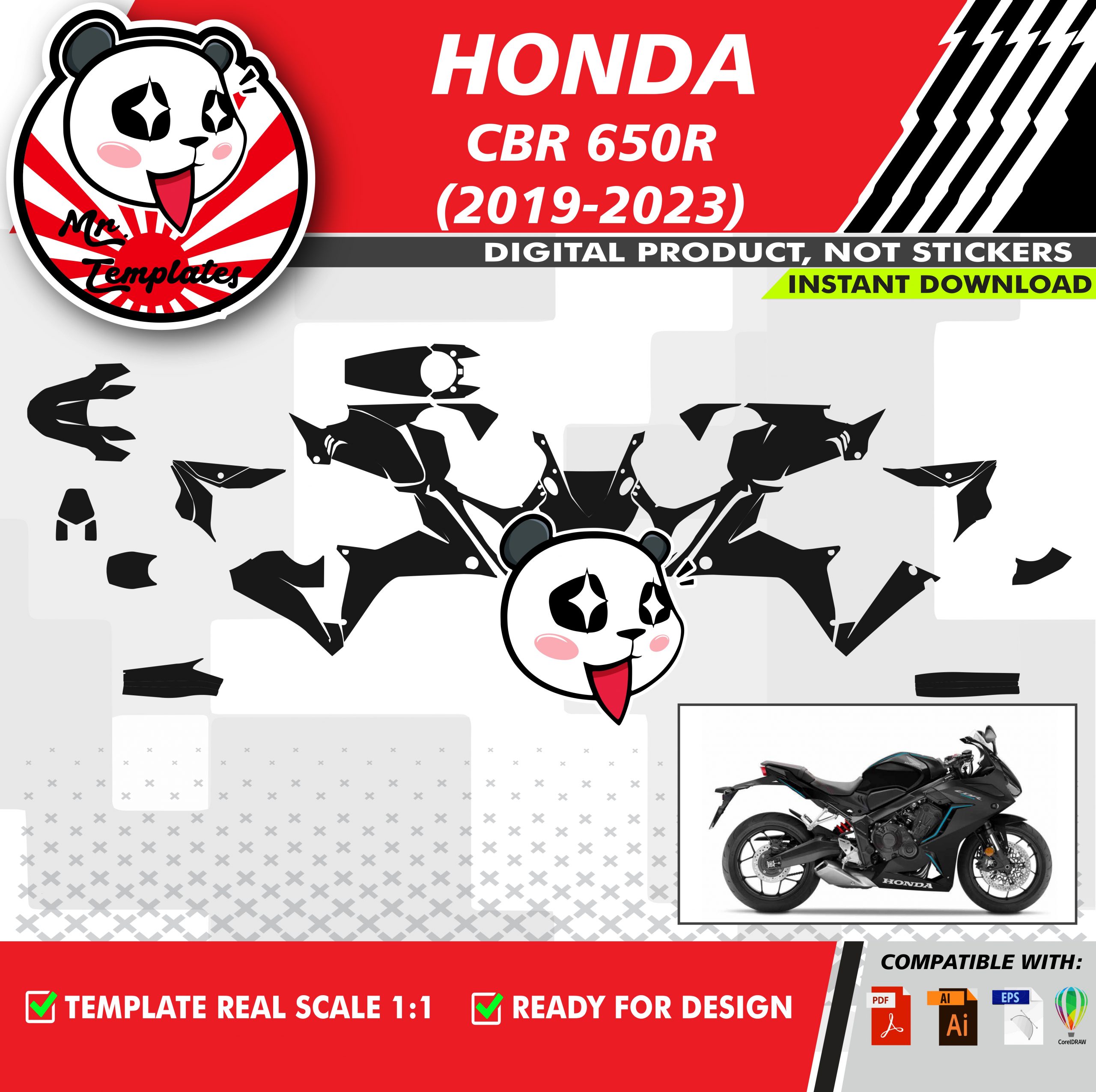 TEMPLATE HONDA CBR 650 R | MOTOPROTEMPLATES