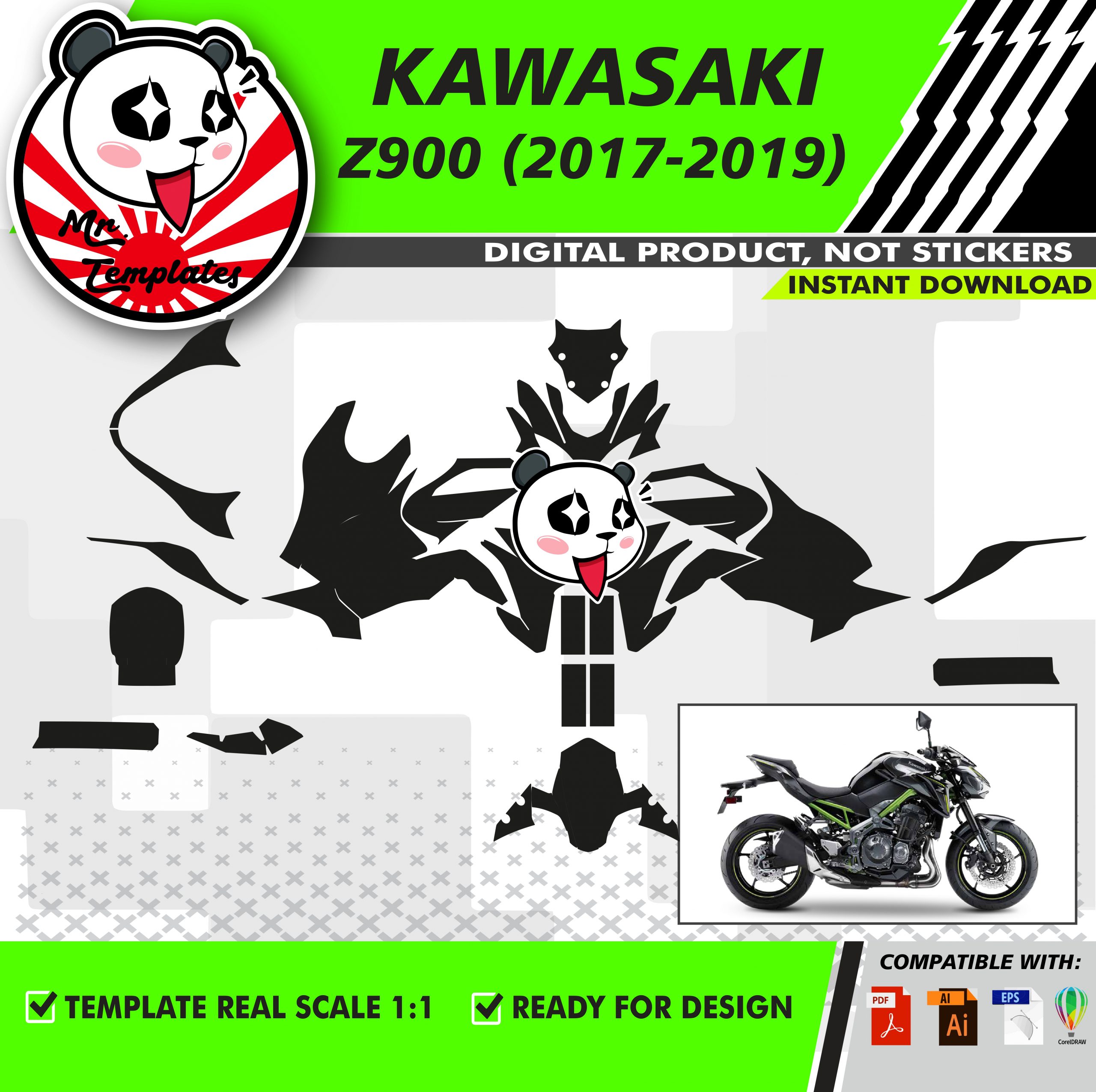 TEMPLATE KAWASAKI Z900 (17-19) | MOTOPROTEMPLATES