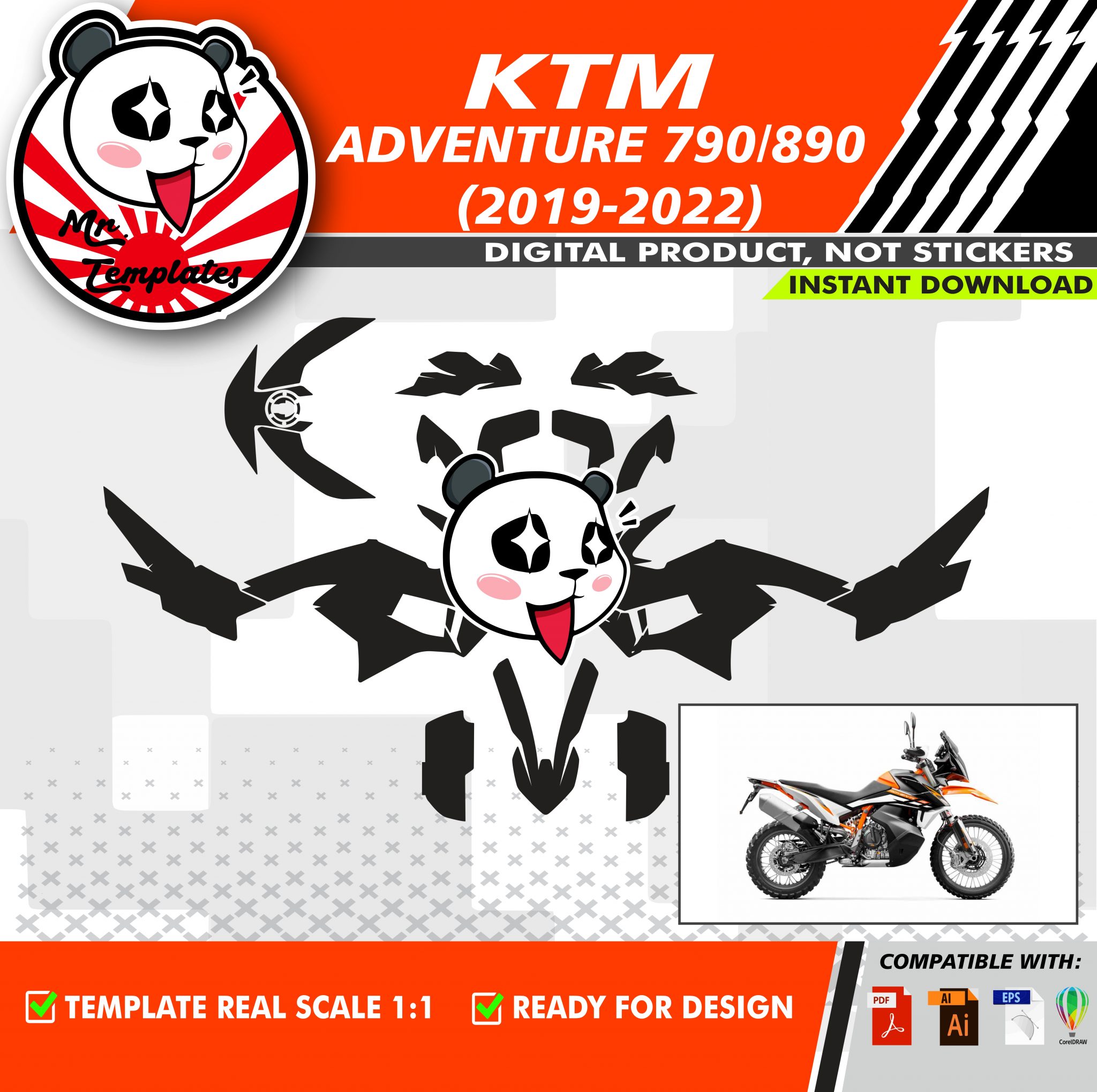 TEMPLATE KTM 790/890 ADVENTURE | MOTOPROTEMPLATES