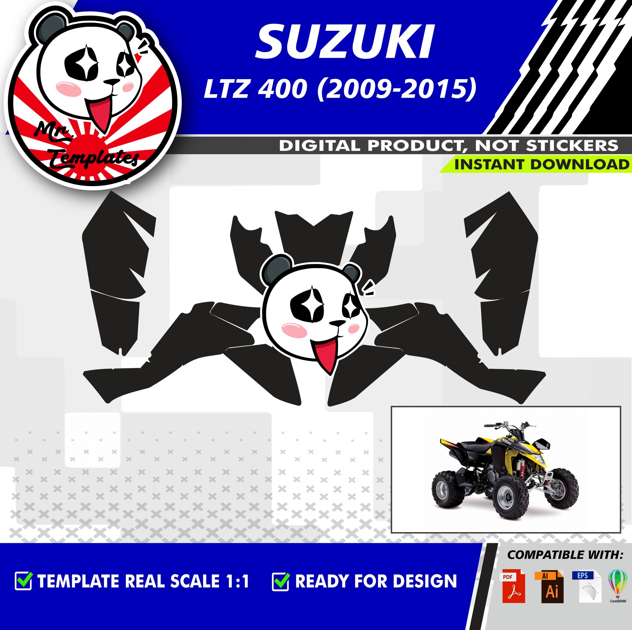 TEMPLATE SUZUKI LTZ 400 (09-15) | MOTOPROTEMPLATES
