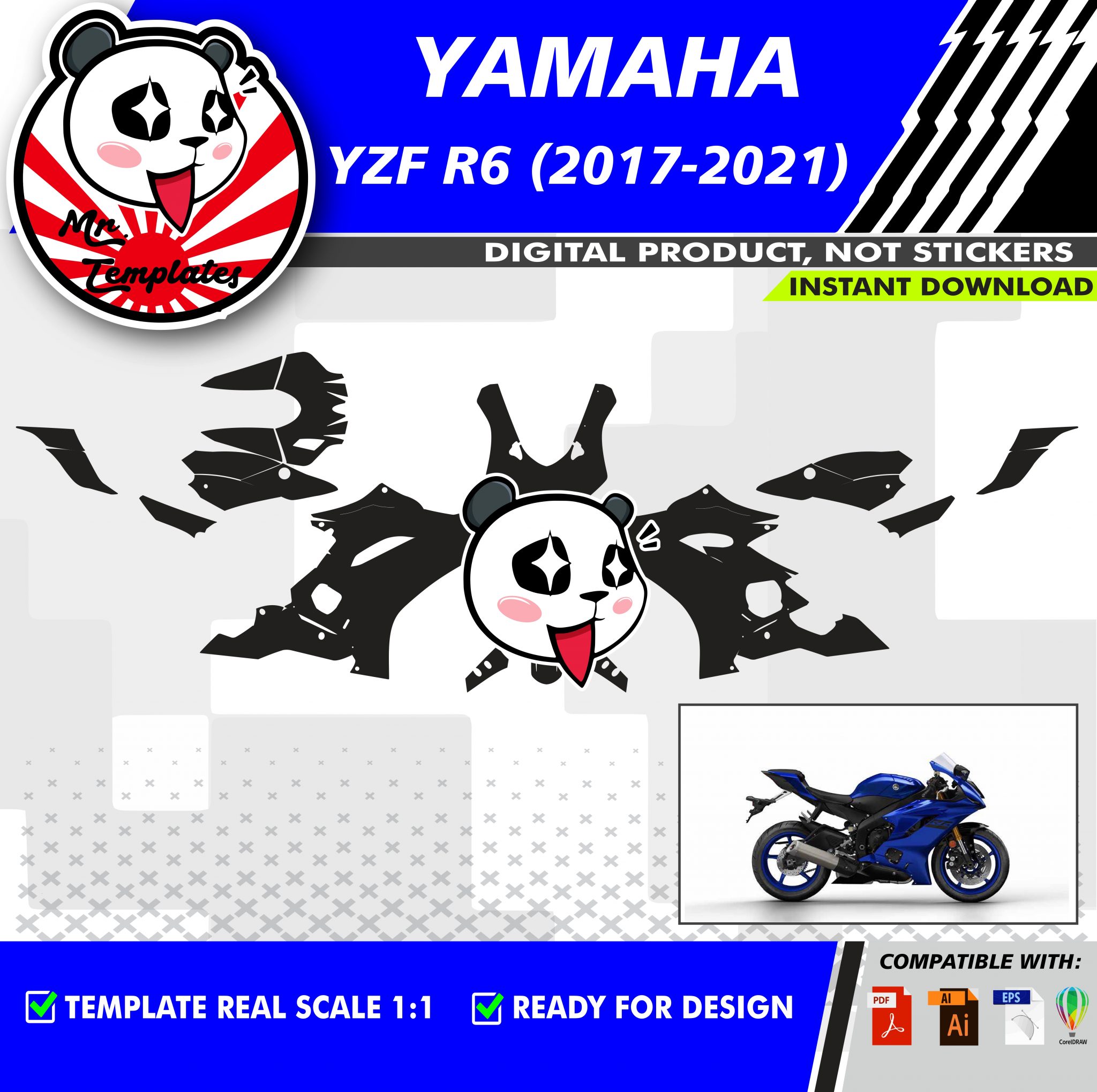 TEMPLATE YAMAHA R6 (17-21) | MOTOPROTEMPLATES