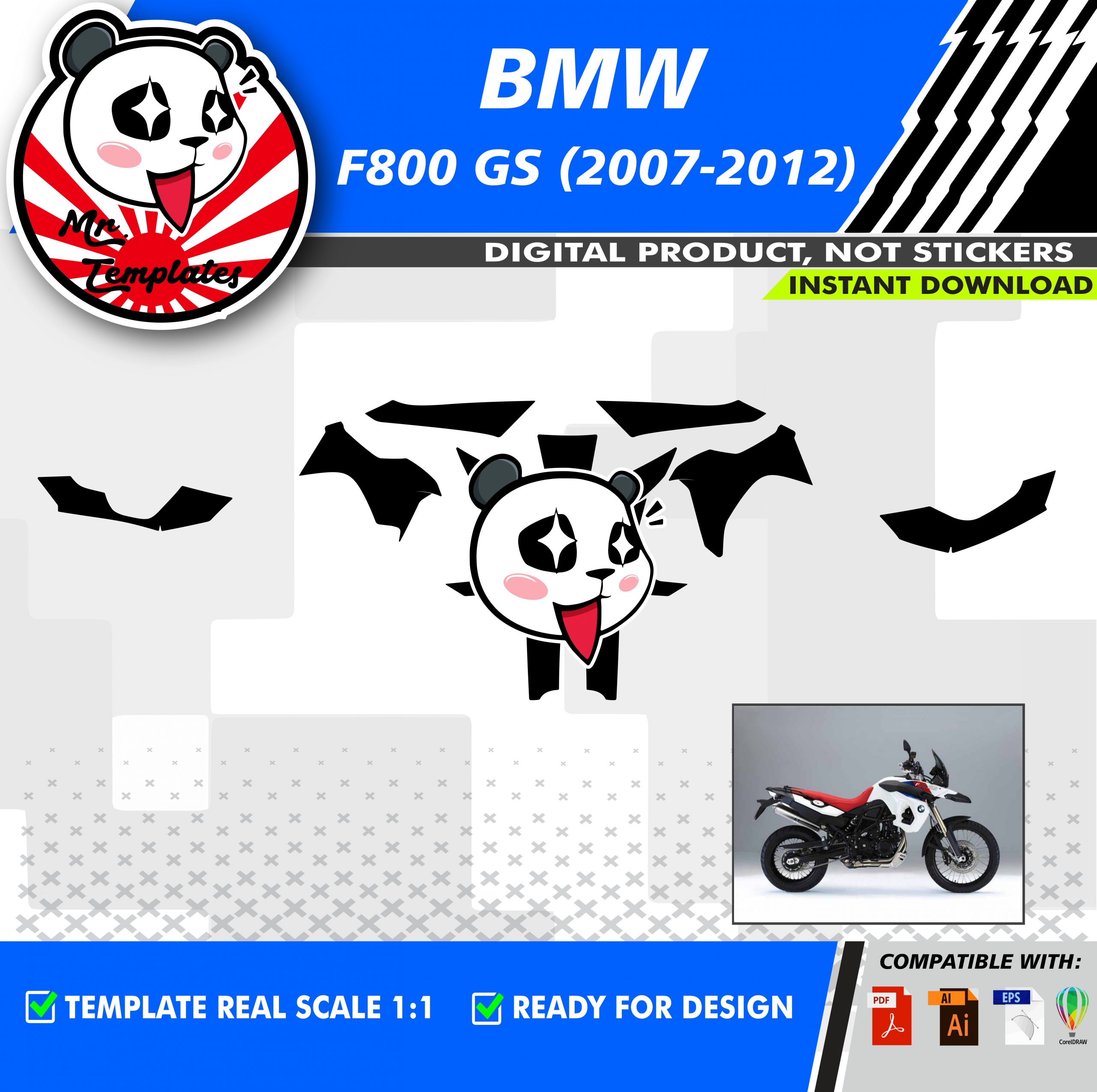 TEMPLATE BMW F 800 GS | MOTOPROTEMPLATES