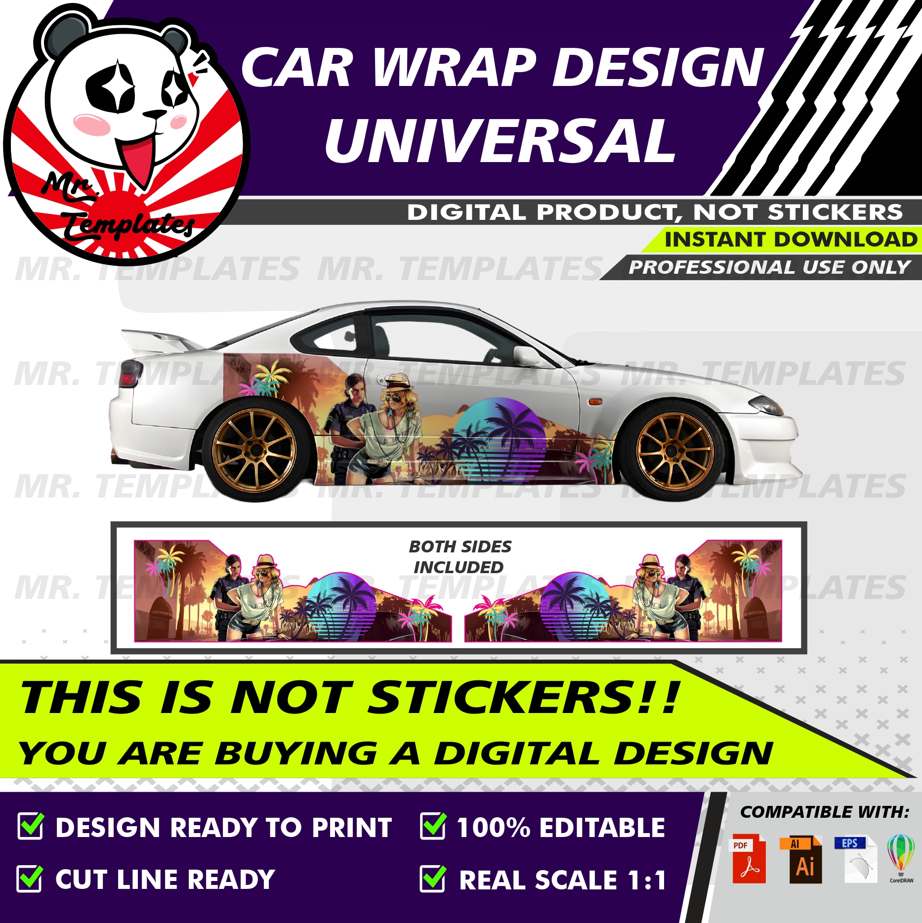 DOWNLOAD CAR WRAP DESIGN GTA | READY TO PRINT