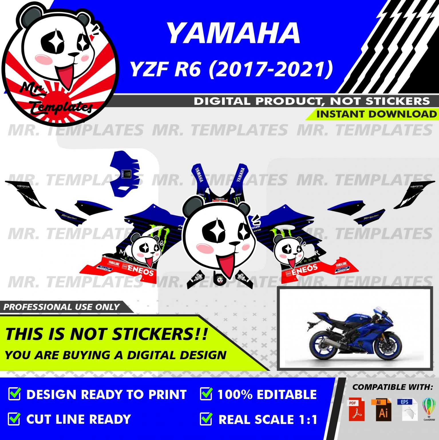 DOWNLOAD DESIGN YAMAHA R6 | MOTOPROTEMPLATES