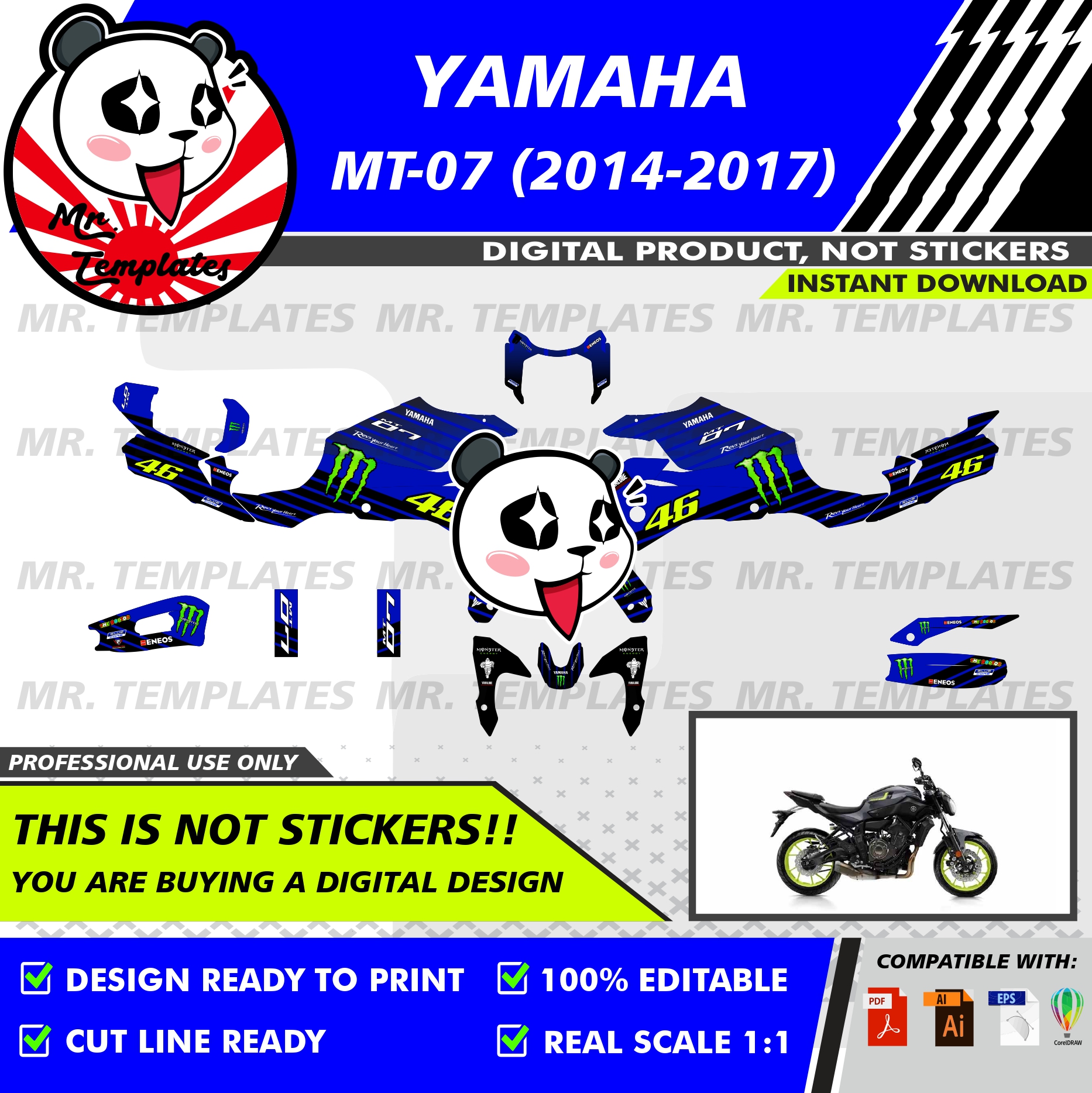 DOWNLOAD DESIGN YAMAHA MT07 | MOTOPROTEMPLATES