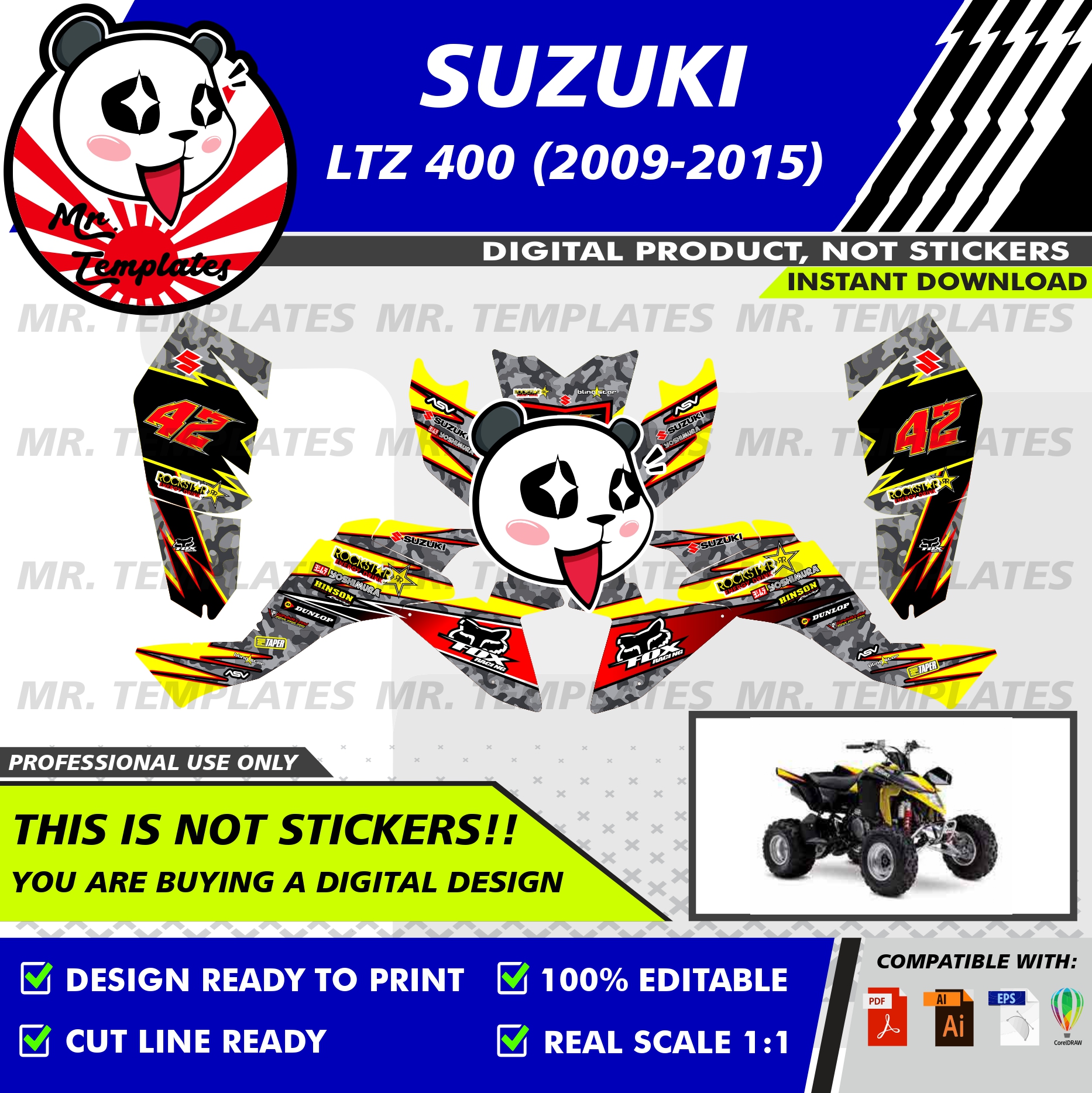 DOWNLOAD DESIGN SUZUKI LTZ 400 | MOTOPROTEMPLATES
