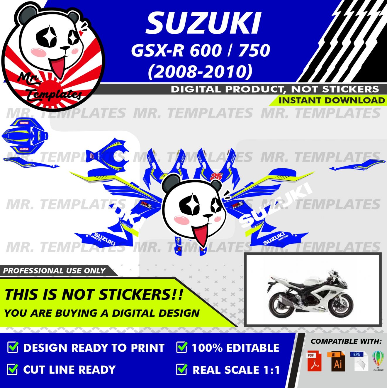 DOWNLOAD DESIGN SUZUKI GSXR 600 750 | MOTOPROTEMPLATES