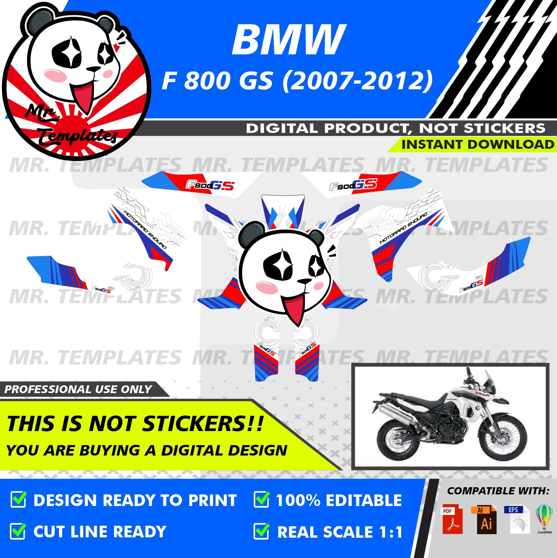 DESIGN BMW F800GS (2007-2012) | MOTOPROTEMPLATES