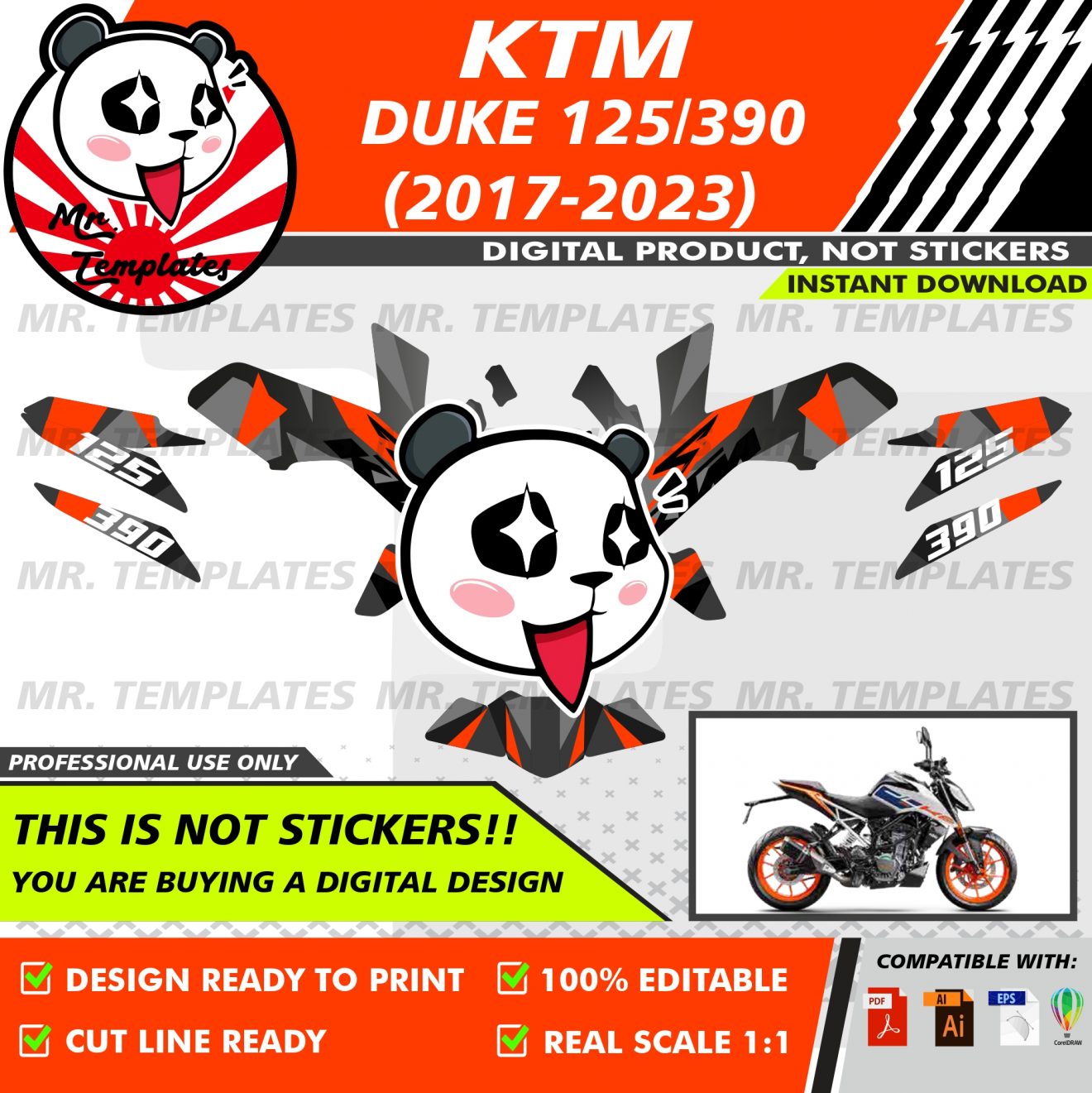 DOWNLOAD DESIGN KTM DUKE 125 / 390 | MOTOPROTEMPLATES