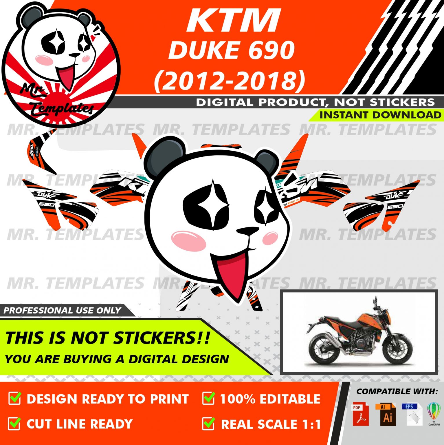 DOWNLOAD DESIGN KTM DUKE 690 | MOTOPROTEMPLATES