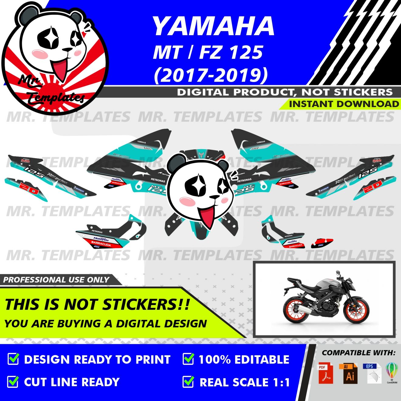 DOWNLOAD DESIGN YAMAHA MT 125 | MOTOPROTEMPLATES