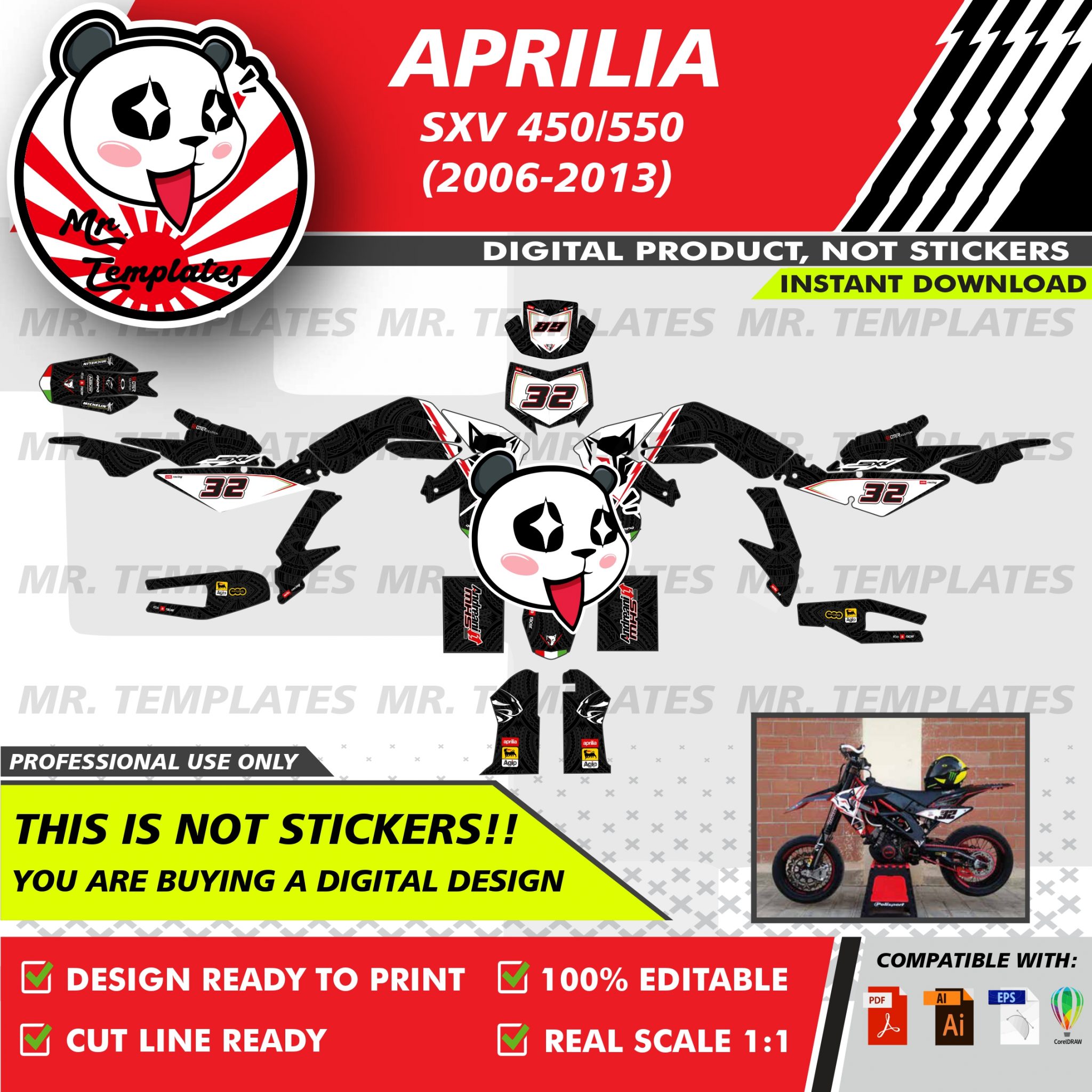 DESIGN APRILIA SXV (2006-2013) | MOTOPROTEMPLATES